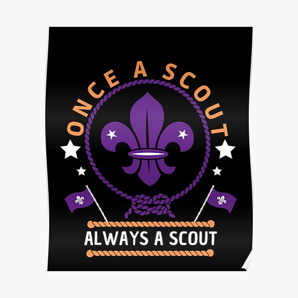 Póster «Diseño de insignia de explorador novedoso, una vez explorador ...