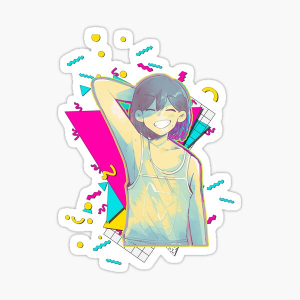"Kel - Omori *90s graphic design*" Sticker for Sale by Carryneon ...