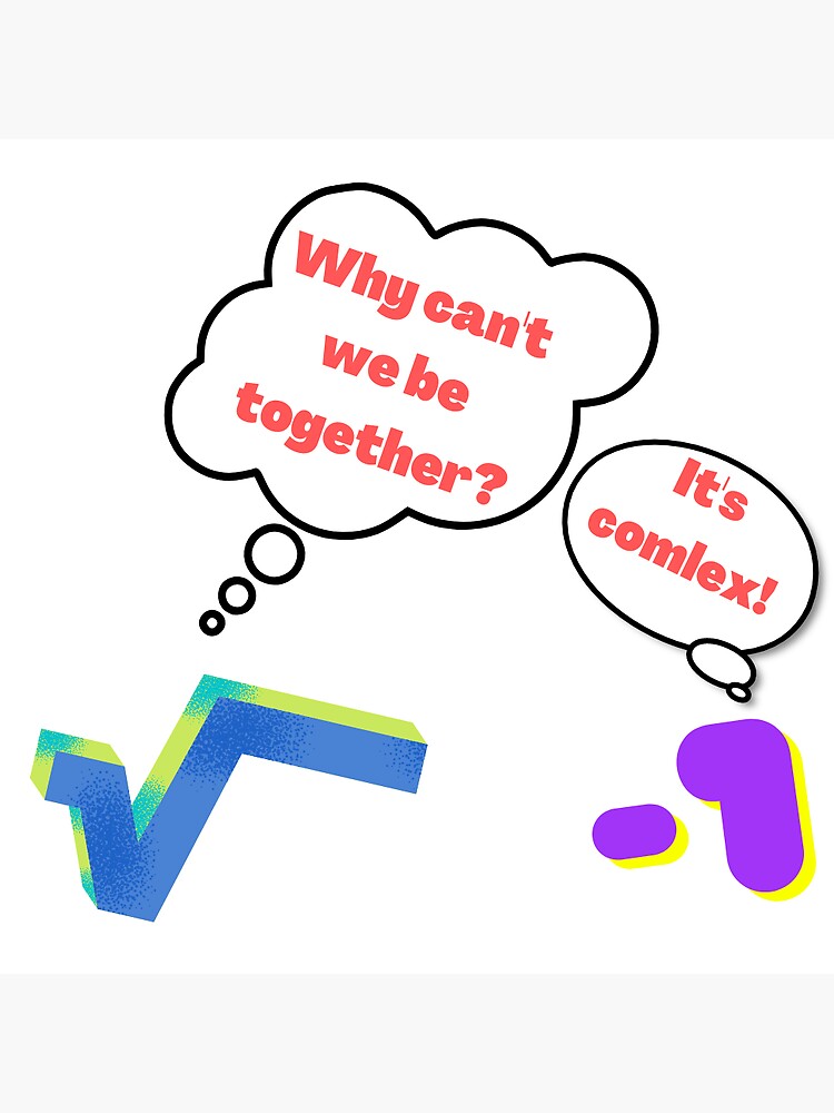 "Square root of minus one" Sticker for Sale by HighPeroxide | Redbubble