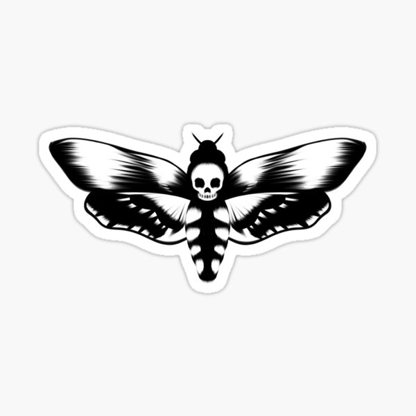"Mysterious Death (Death Moth)" Sticker for Sale by Niklisek | Redbubble