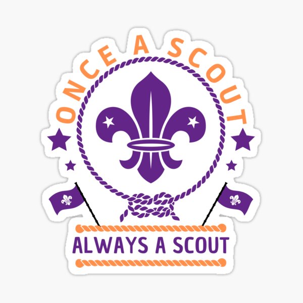 Pegatina «Diseño de insignia de explorador novedoso, una vez explorador ...