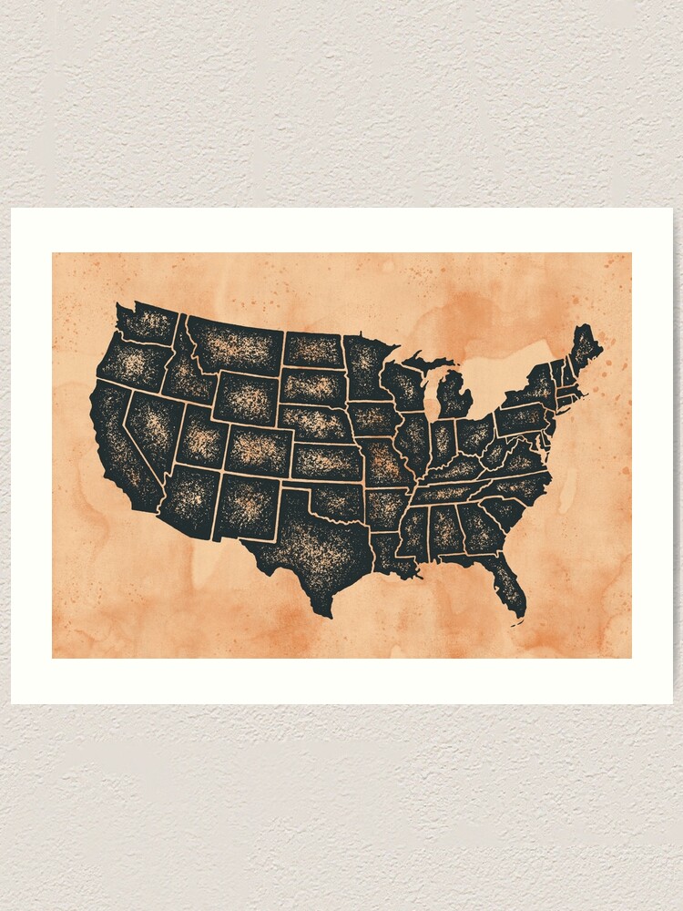 "Vintage United States Map" Art Print for Sale by thesleepingsky ...
