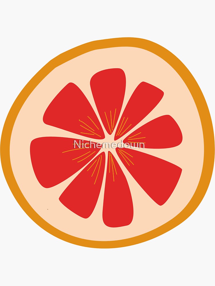 "Grapefruit theme for kids." Sticker for Sale by Nichemedown | Redbubble