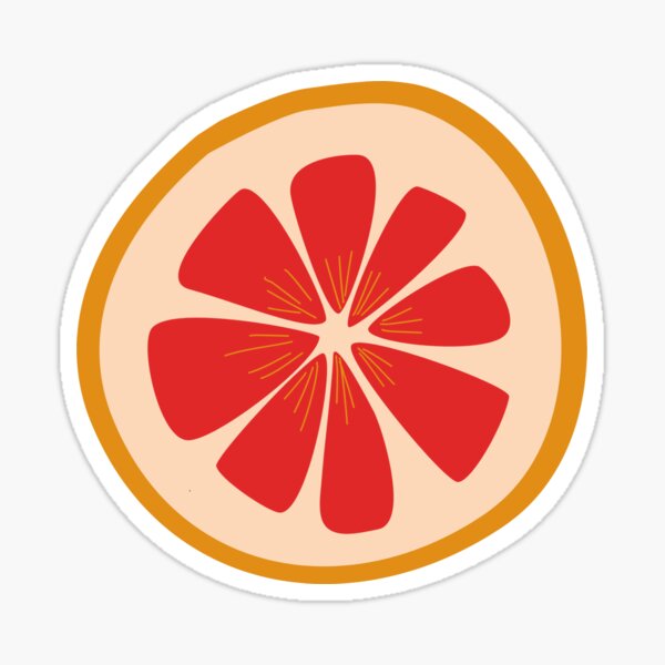 "Grapefruit theme for kids." Sticker for Sale by Nichemedown | Redbubble