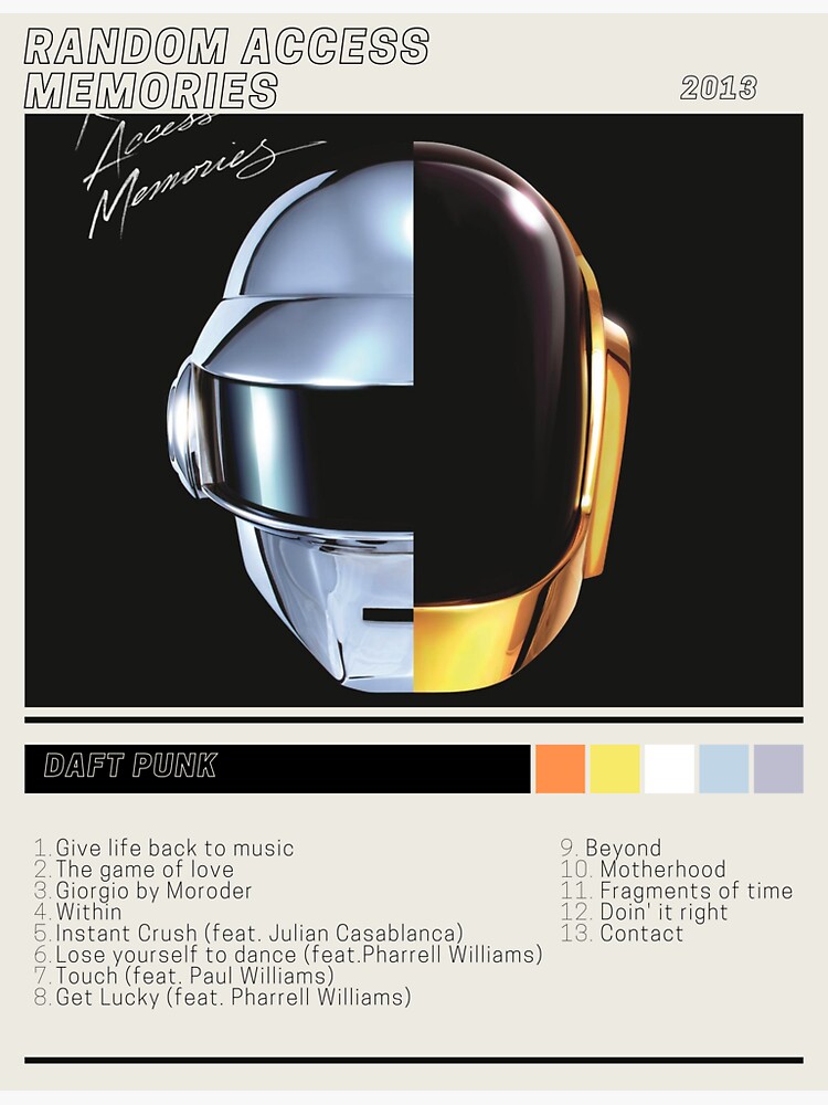 "random access memories - daft punk" Sticker for Sale by littlesaeji ...