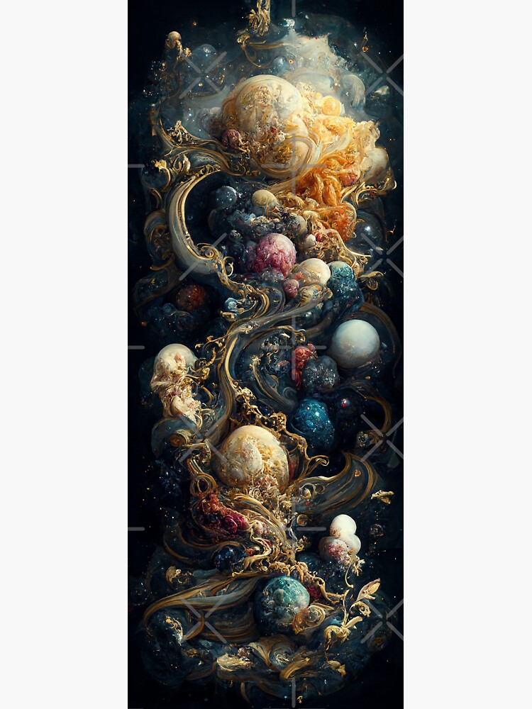 "Baroque Style Galactic Fantasy World" Sticker for Sale by MakeitMelo ...