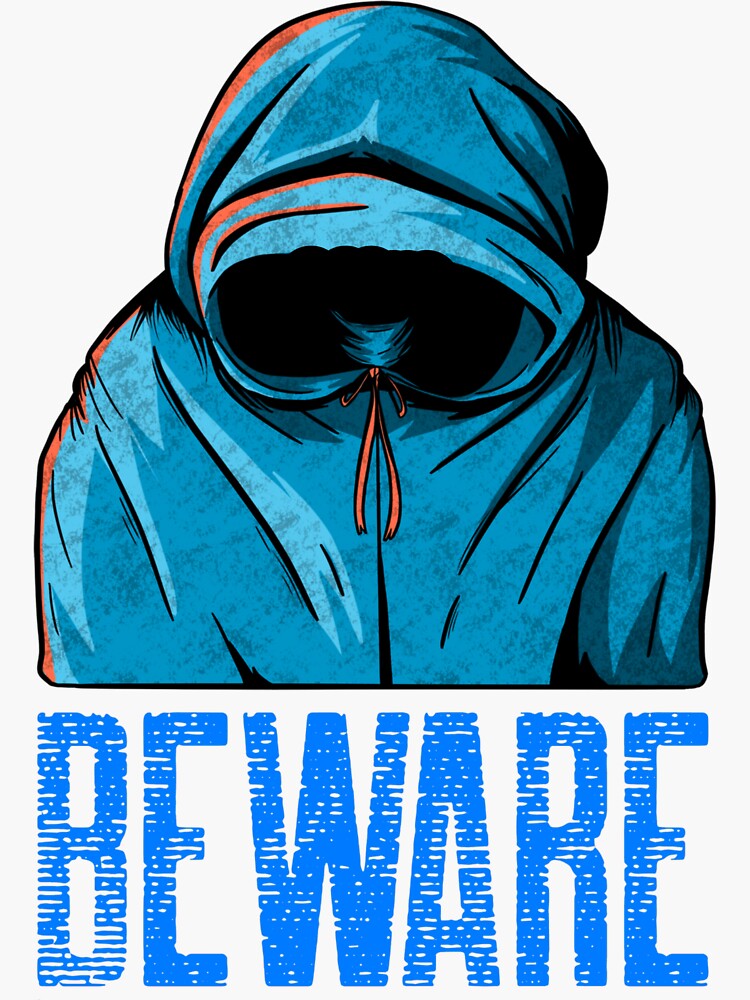 "Beware" Sticker for Sale by rizwanahmedr | Redbubble