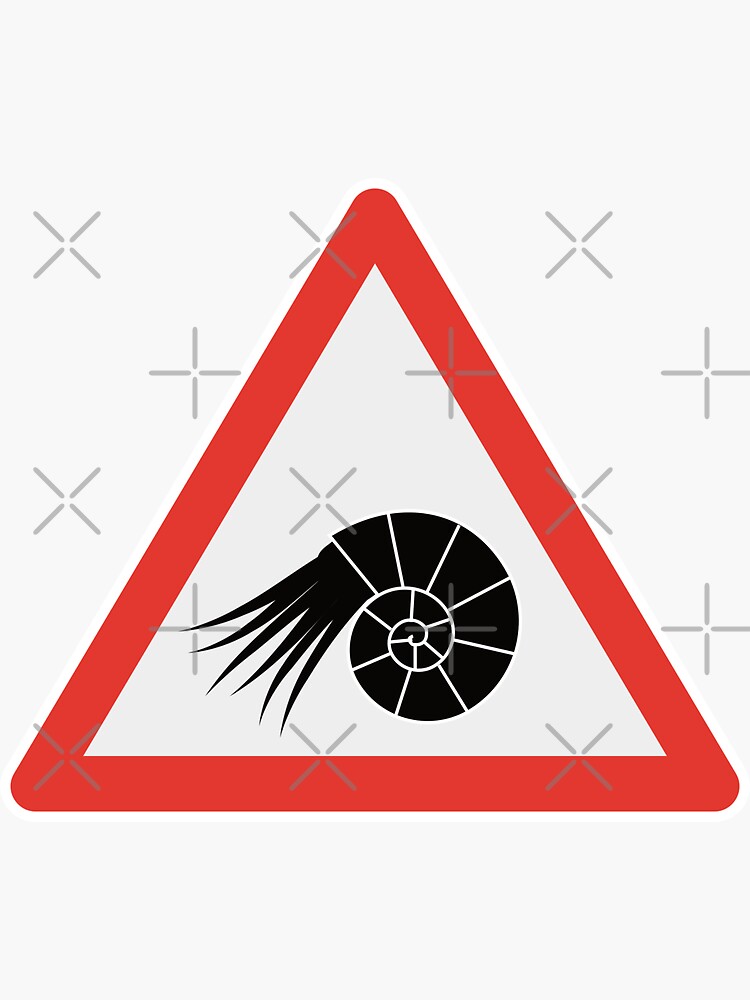 "Ammonites Ammonite Molluscs Road Sign Paleontology" Sticker for Sale ...