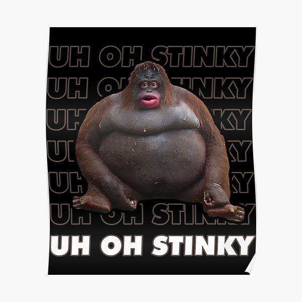 "Uh Oh Stinky Poop Meme Funny Monkey" Poster for Sale by ...