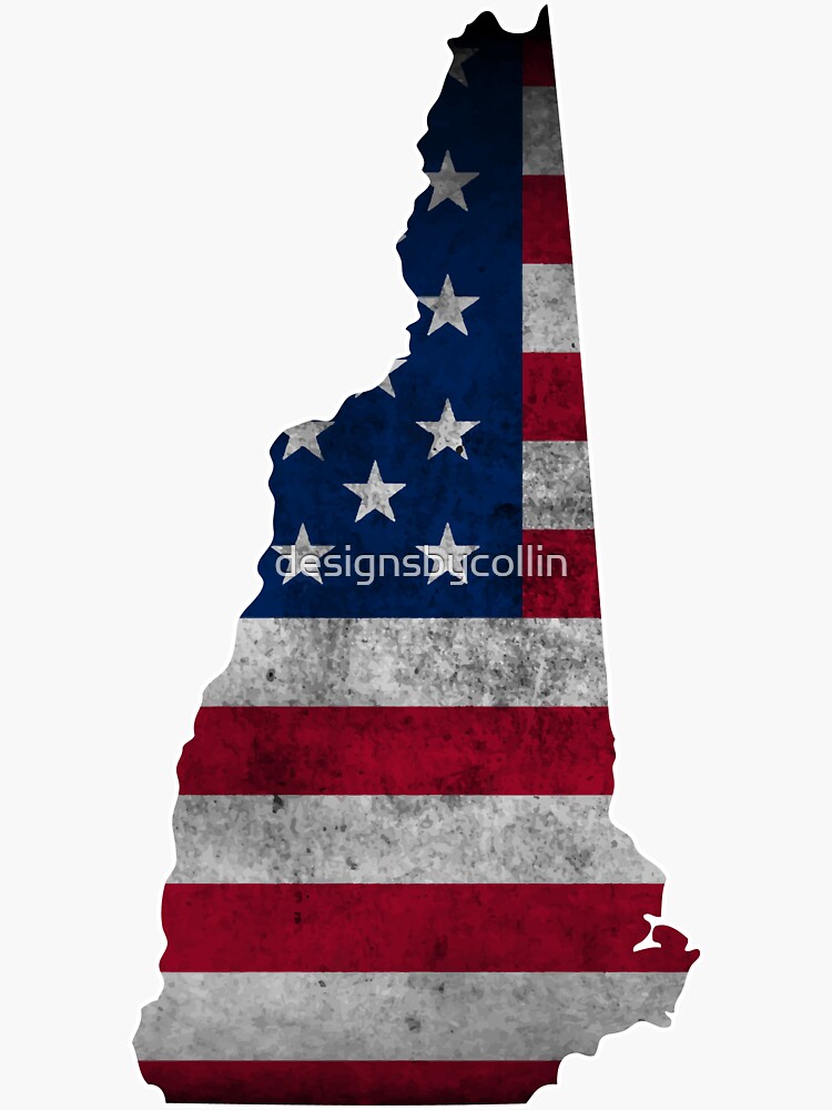 "New Hampshire 603 USA Flag Design" Sticker for Sale by designsbycollin ...