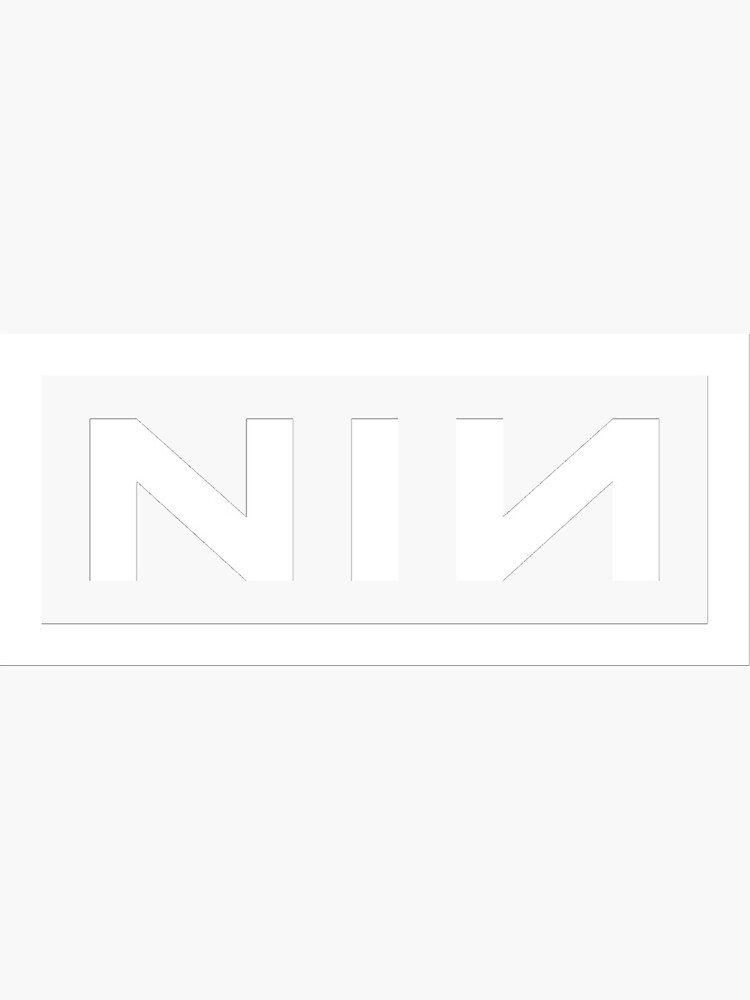"NIN LOGO WHITE 2022" Sticker for Sale by abelcopla | Redbubble