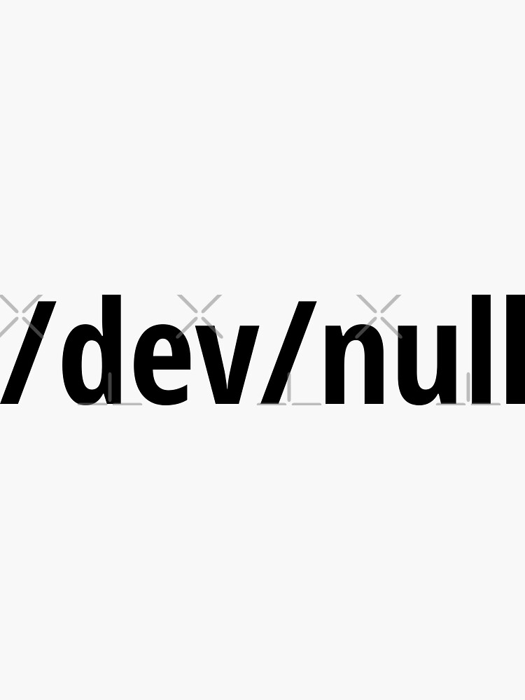 "/dev/null - Funny Computer Geek Design - Black Text" Sticker for Sale by geeksta | Redbubble