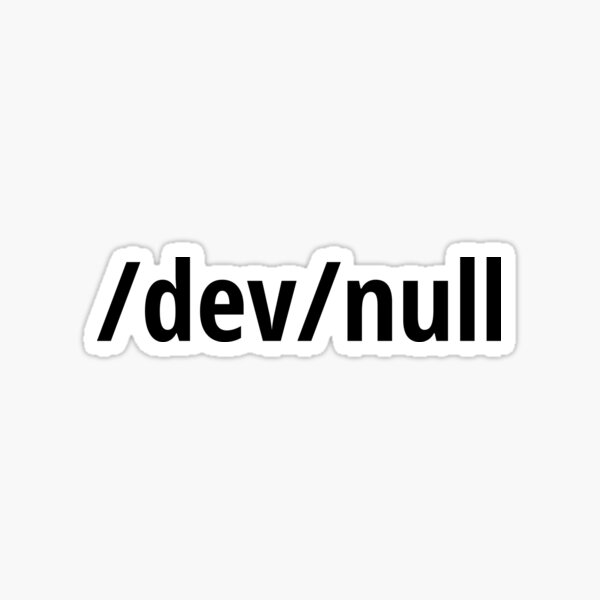 Devnull Funny Computer Geek Design Black Text Sticker For Sale By Geeksta Redbubble 6775