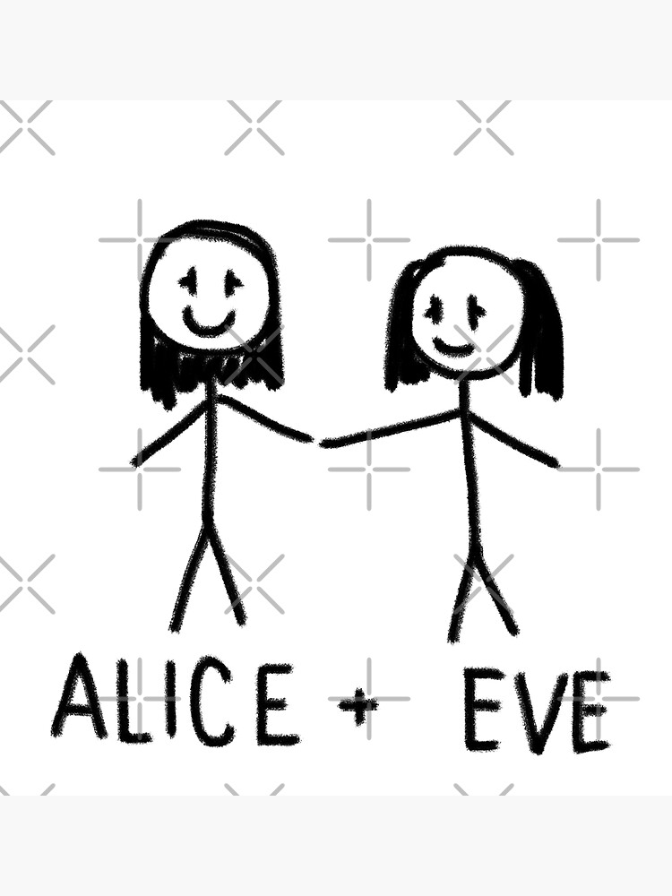"Alice and Eve" Sticker for Sale by artist-toes | Redbubble