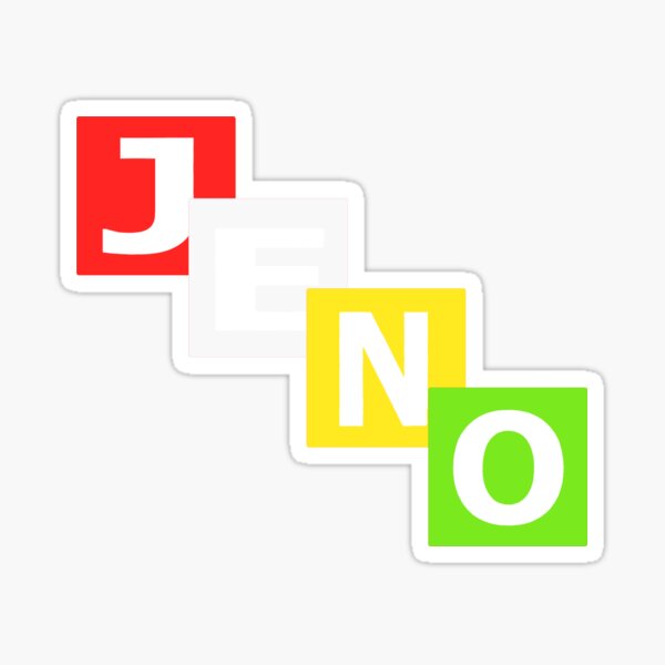 "Jeno Text Box" Sticker for Sale by JenoArts | Redbubble