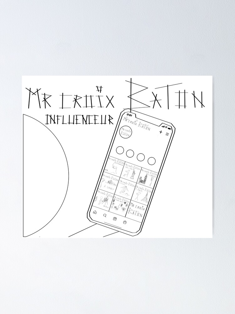 "Mr Cross Influencer stick" Poster for Sale by Mr-croix-baton | Redbubble