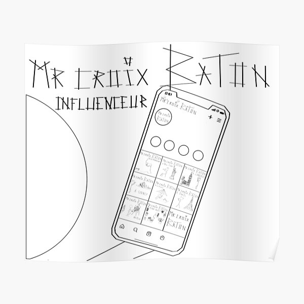 "Mr Cross Influencer stick" Poster for Sale by Mr-croix-baton | Redbubble