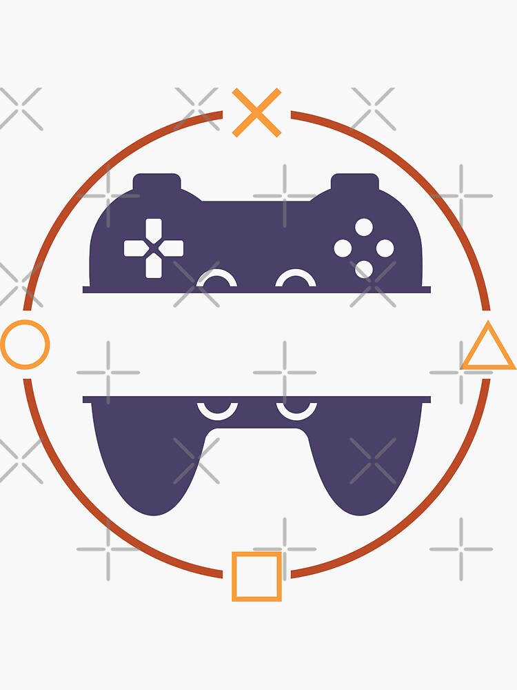 "Split name frame for gamers" Sticker for Sale by NewGameDesigns ...