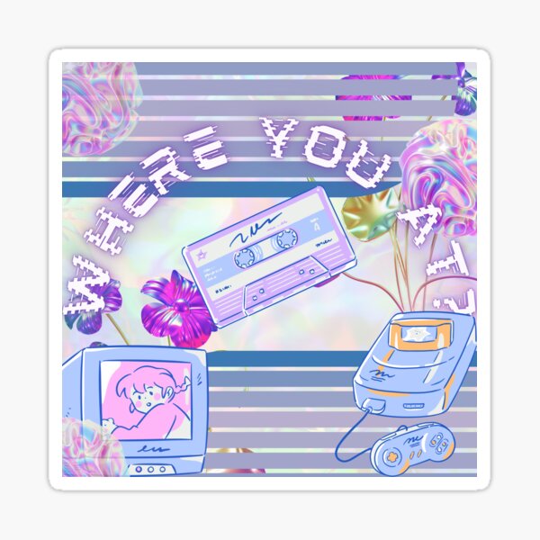 "Where you at? Retro Sticker" Sticker for Sale by CinderPress | Redbubble