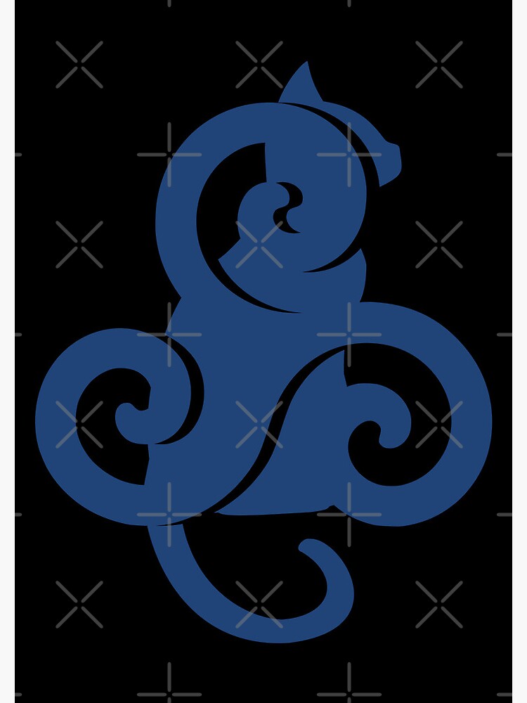"Blue Triskelion Cat Celtic Symbol Silhouette" Spiral Notebook for Sale ...