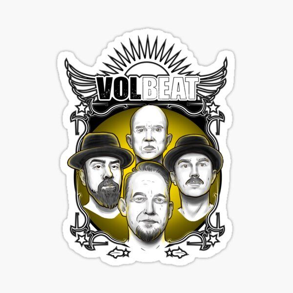 "Volbeat band portrait metal t-shirt" Sticker for Sale by hardcorefan ...