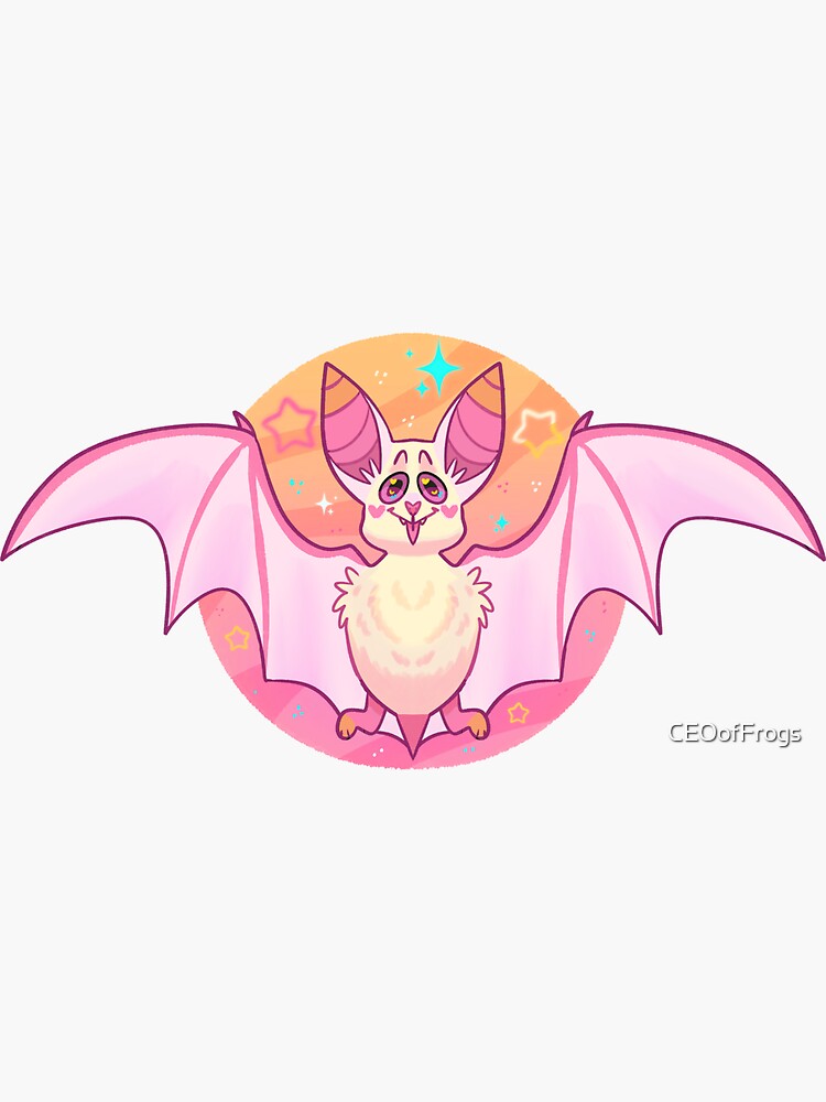"Pink Bat" Sticker for Sale by CEOofFrogs | Redbubble