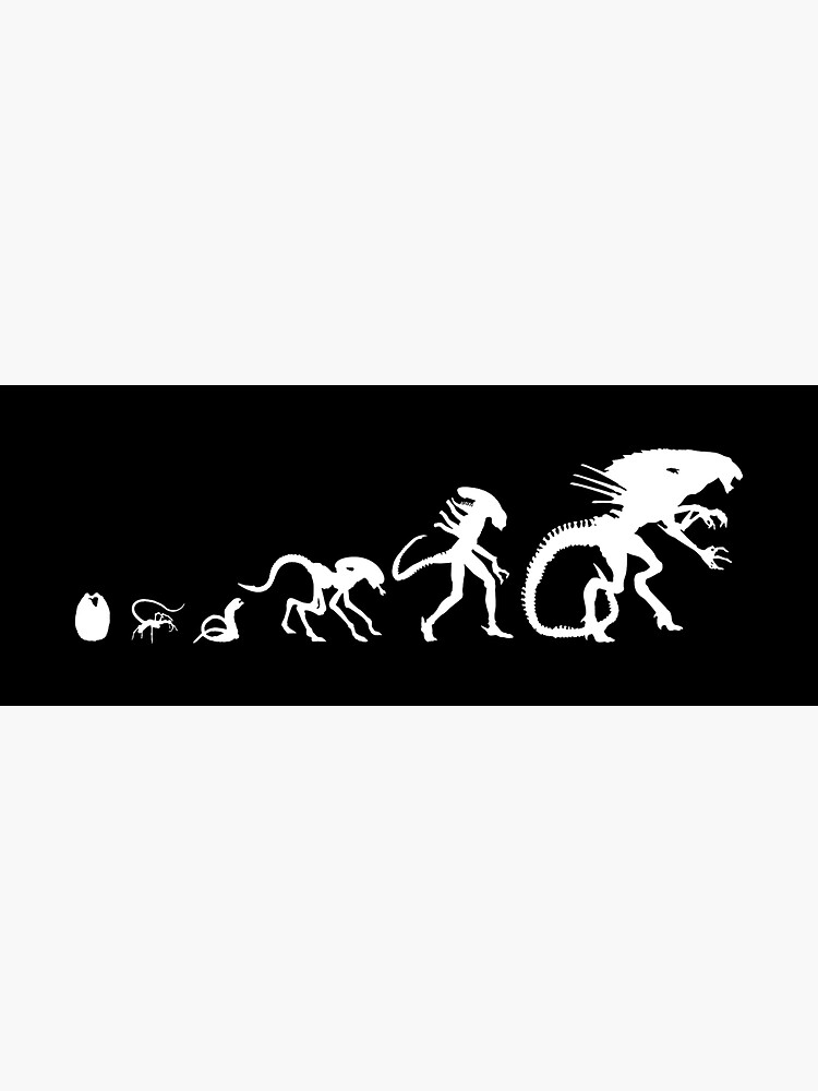 "Alien Evolution" Sticker for Sale by UnconArt | Redbubble