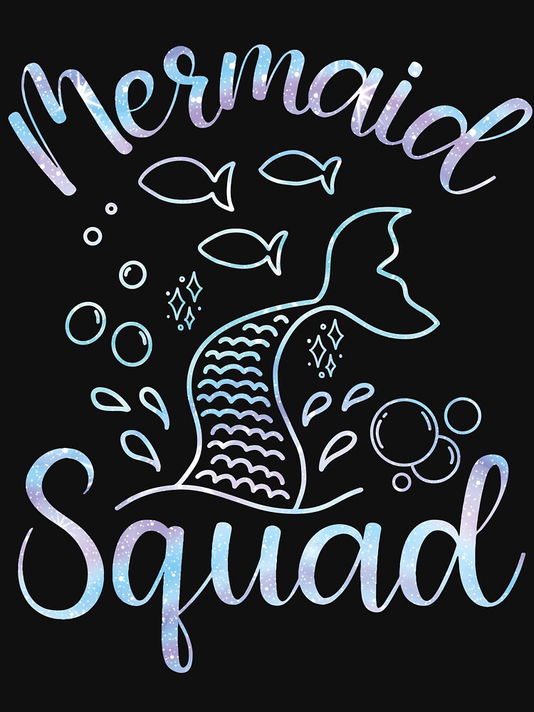 "Mermaid Squad Birthday Squad Mermaid Tail for Friend Party" T-shirt ...