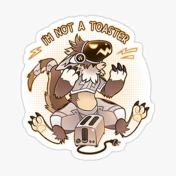 "Yellow Grumpy Protogen - I'm not a toaster" Sticker for Sale by Mr ...