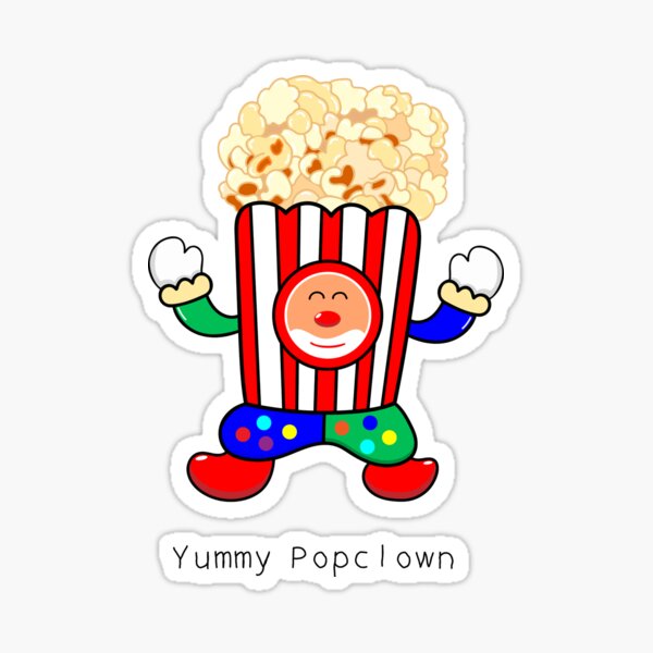 "cute popcorn" Sticker for Sale by wordspotrayal | Redbubble