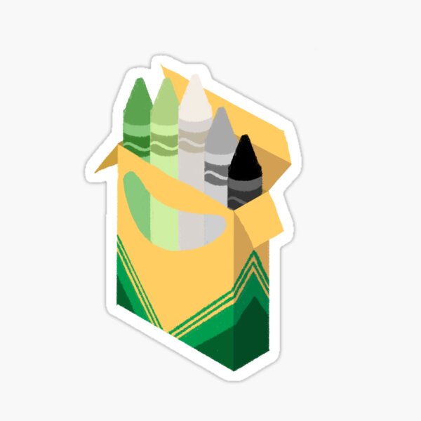 "Aromantic Pride Crayons" Sticker for Sale by 7dollarghost | Redbubble