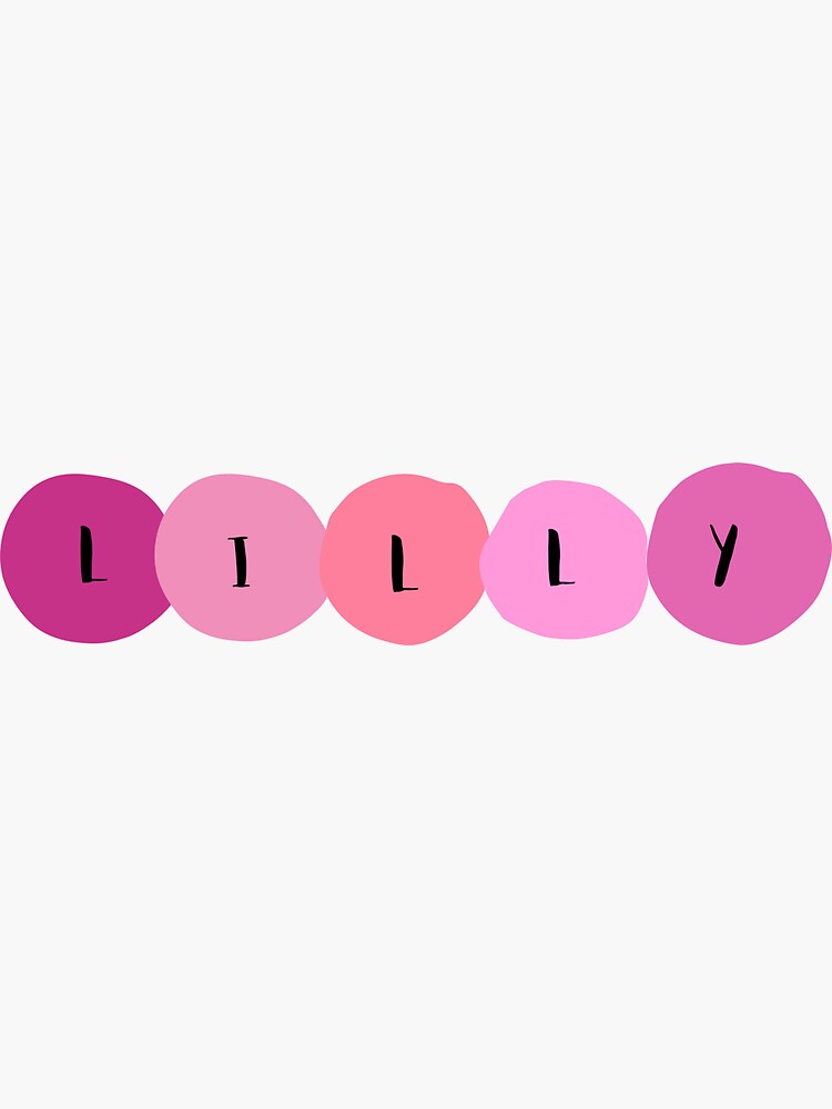 "Lilly - Name " Sticker for Sale by Name-Bubble | Redbubble
