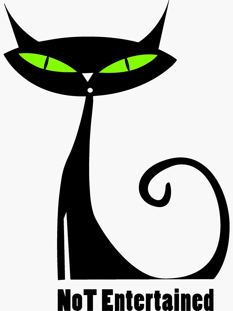 "Cat not Entertained" Sticker for Sale by OC-Design | Redbubble