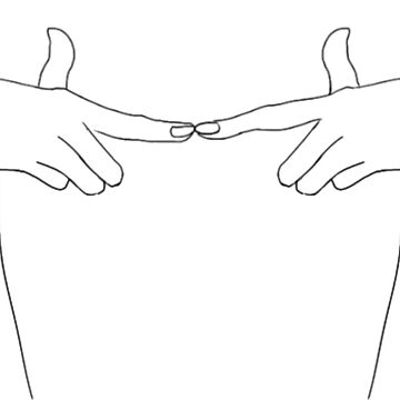 "The shy introvert hand gesture" Sticker for Sale by ZulemaArt | Redbubble