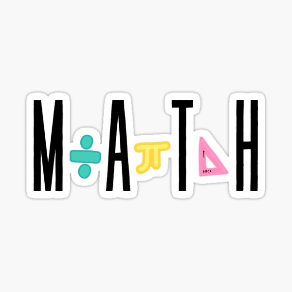 "math label" Sticker for Sale by ahlemamre | Redbubble