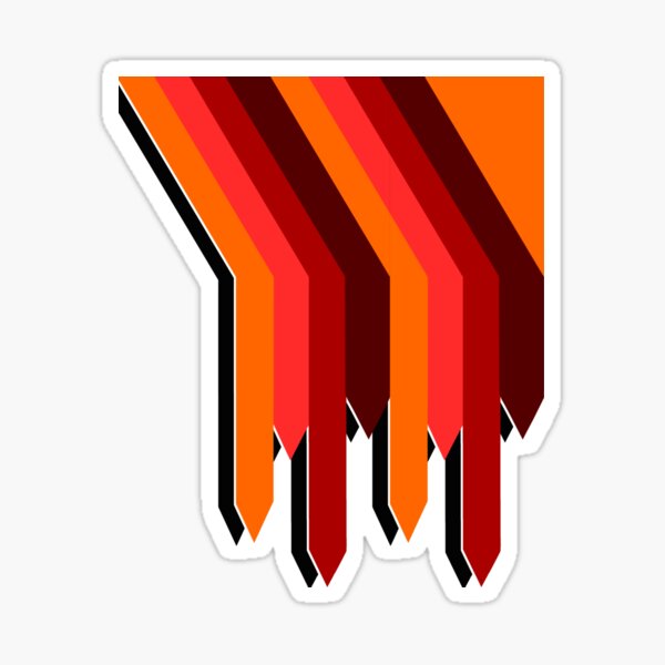"Geometric Retro 70s lines" Sticker for Sale by TipTopTapo | Redbubble