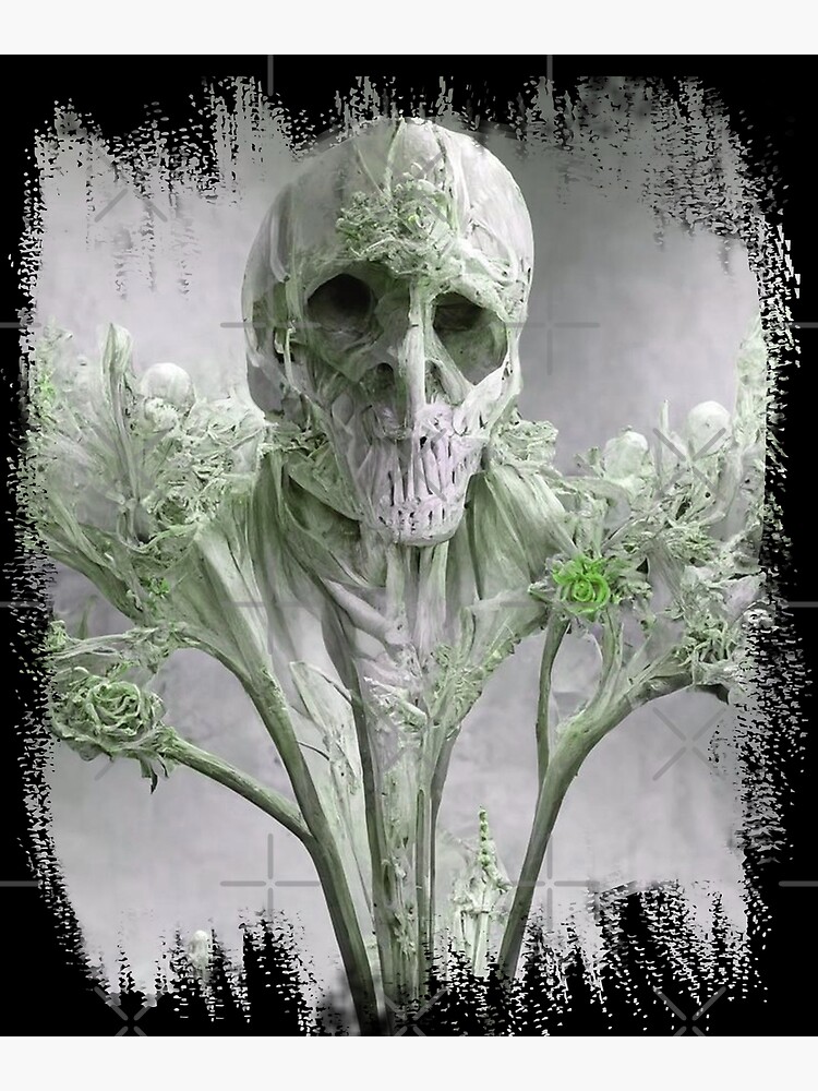 Scary Skeleton Face Poster For Sale By Wa Methu Redbubble