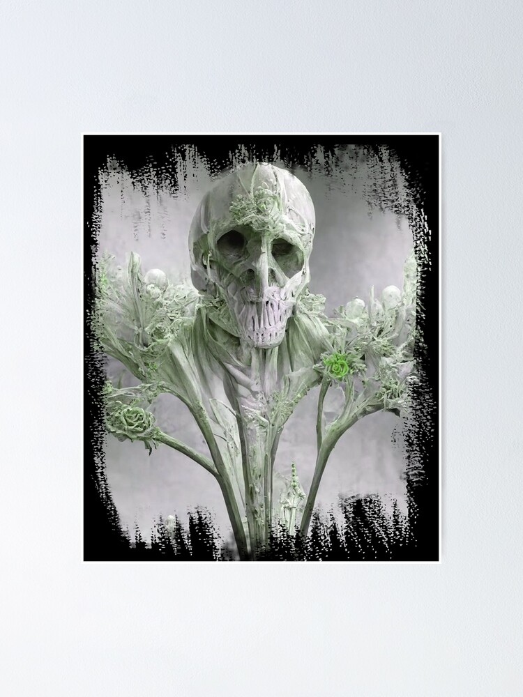 "SCARY SKELETON FACE" Poster for Sale by Wa-Methu | Redbubble