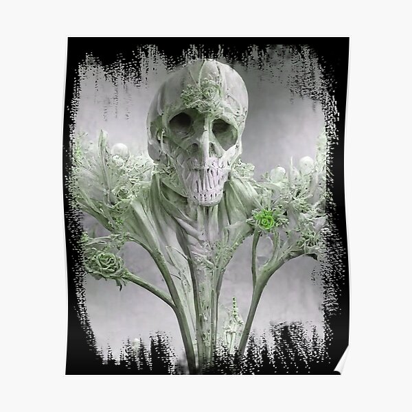 "SCARY SKELETON FACE" Poster for Sale by Wa-Methu | Redbubble
