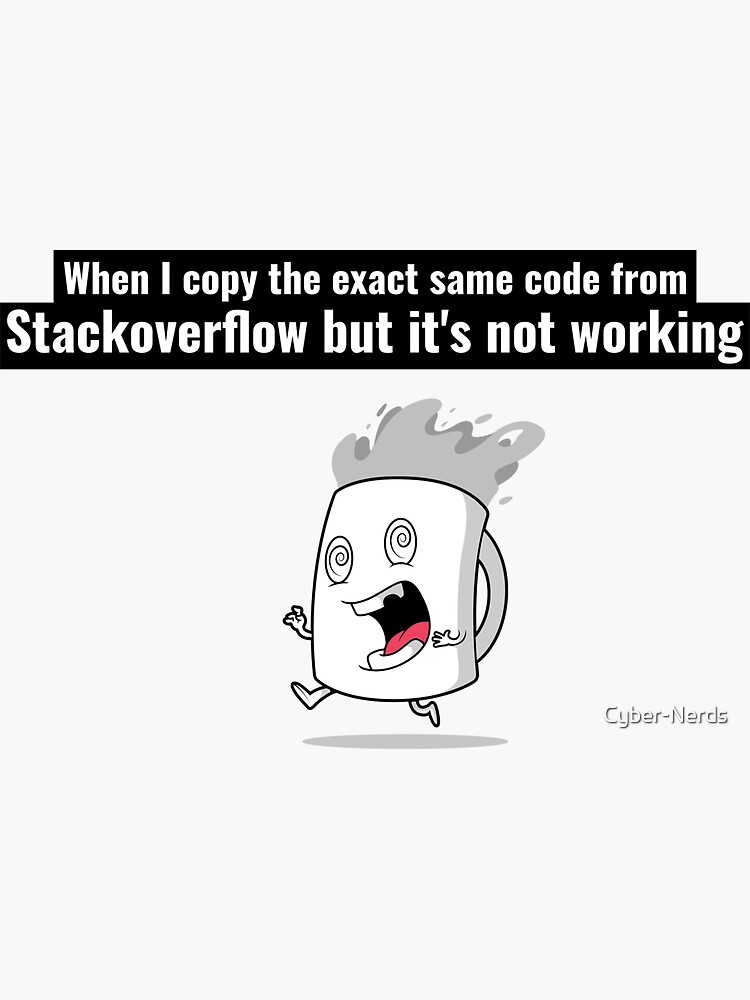 "stackoverflow" Sticker for Sale by Cyber-Nerds | Redbubble