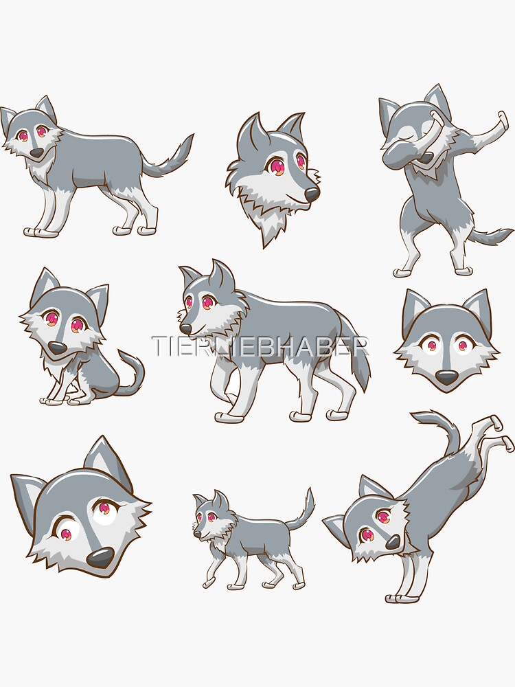 "pretty wolf" Sticker for Sale by TIERLIEBHABER | Redbubble