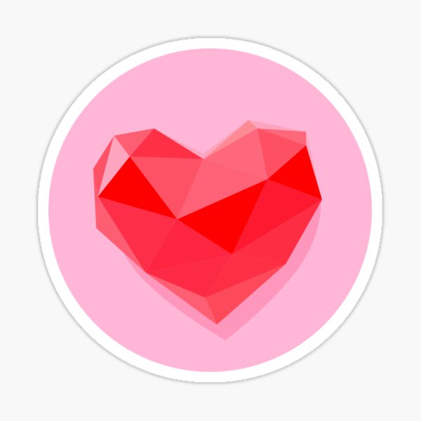 "Ruby Heart" Sticker for Sale by zorrad | Redbubble
