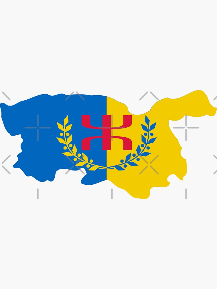 Pegatina « Mapa de la bandera de Kabyle» de mo91 | Redbubble
