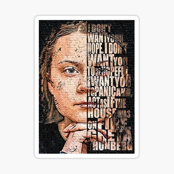 Greta Thunberg Sticker For Sale By Politicsprint Redbubble