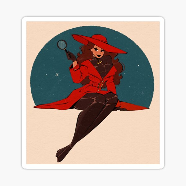 "Carmen Sandiego " Sticker for Sale by melodicsublime1 | Redbubble