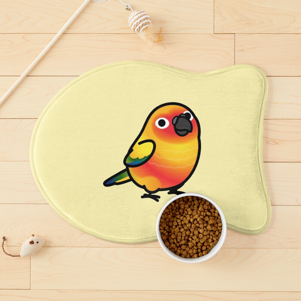"Chubby Sun Conure" Sticker for Sale by birdhism | Redbubble