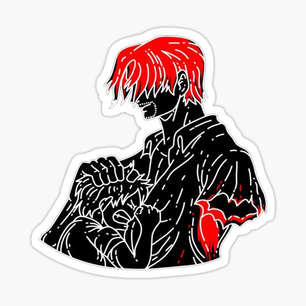 "Monkey D Luffy Shanks" Sticker for Sale by Phoenix25x | Redbubble