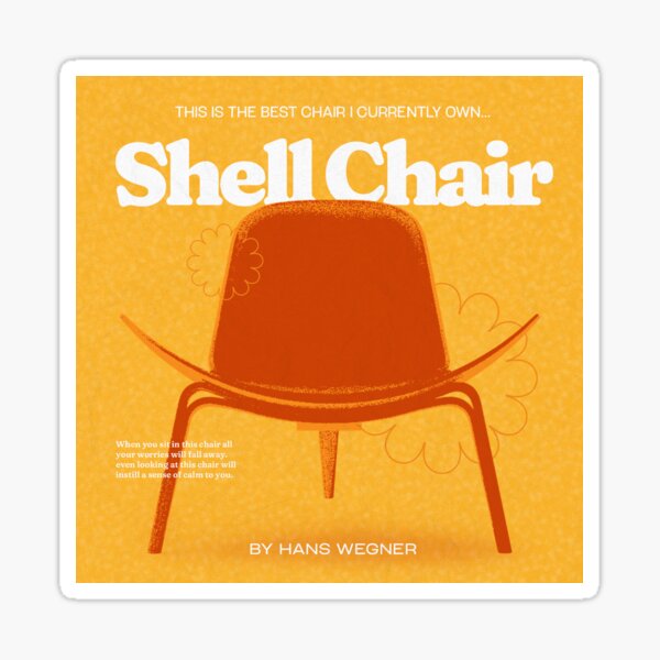 "The Shell Chair" Sticker for Sale by neenanite | Redbubble
