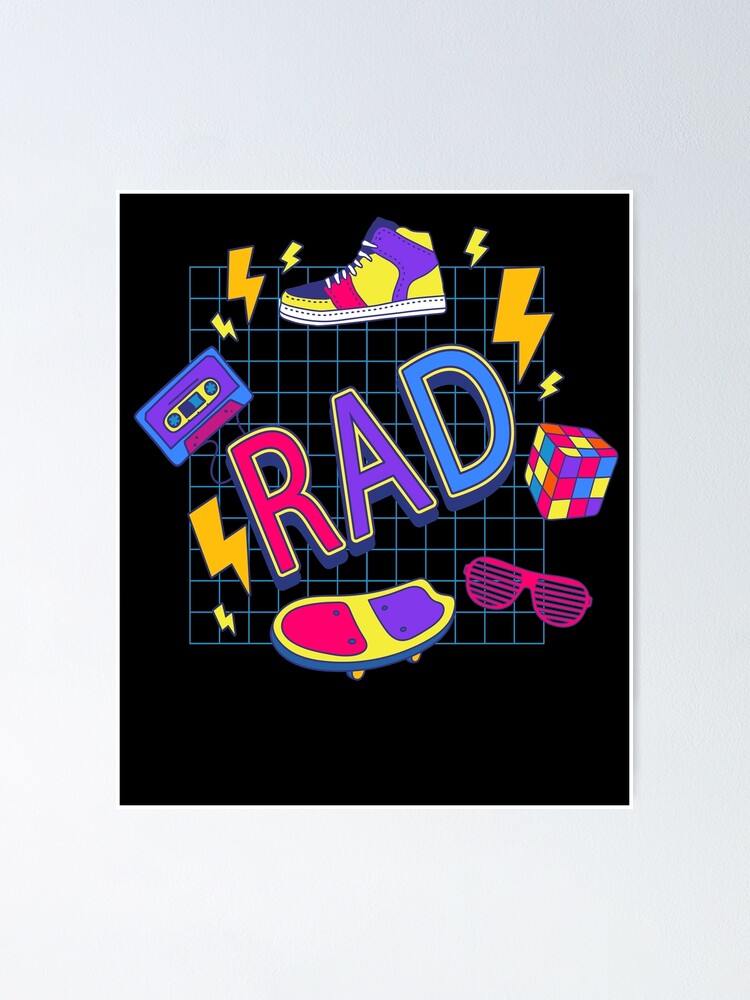 "Rad 1980s Vintage Eighties Costume Party" Poster for Sale by ...
