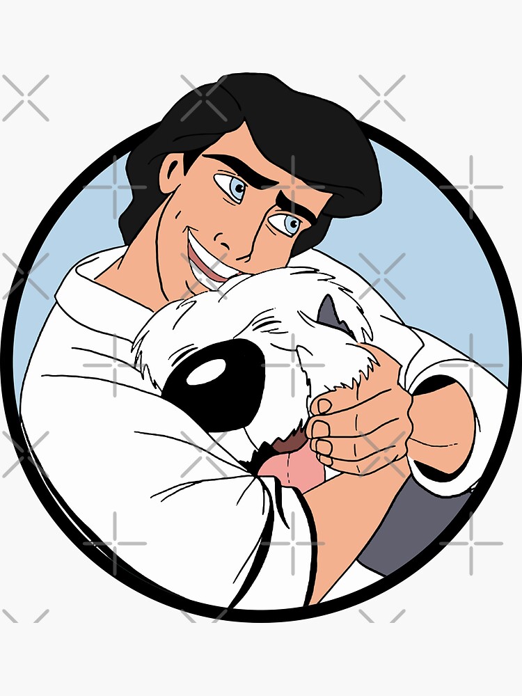 "Prince Eric and Max - The Little Mermaid" Sticker for Sale by ...